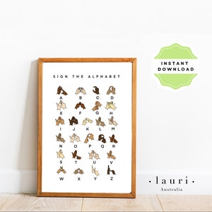 Auslan Sign Language Alphabet Poster, BSL, Educational Posters ...