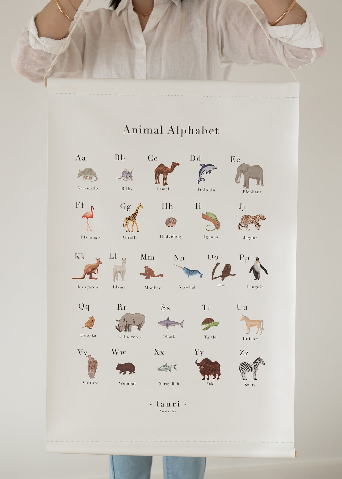 Vegan Leather Poster for Kids Nursery Blooms Flower or Animal - Etsy