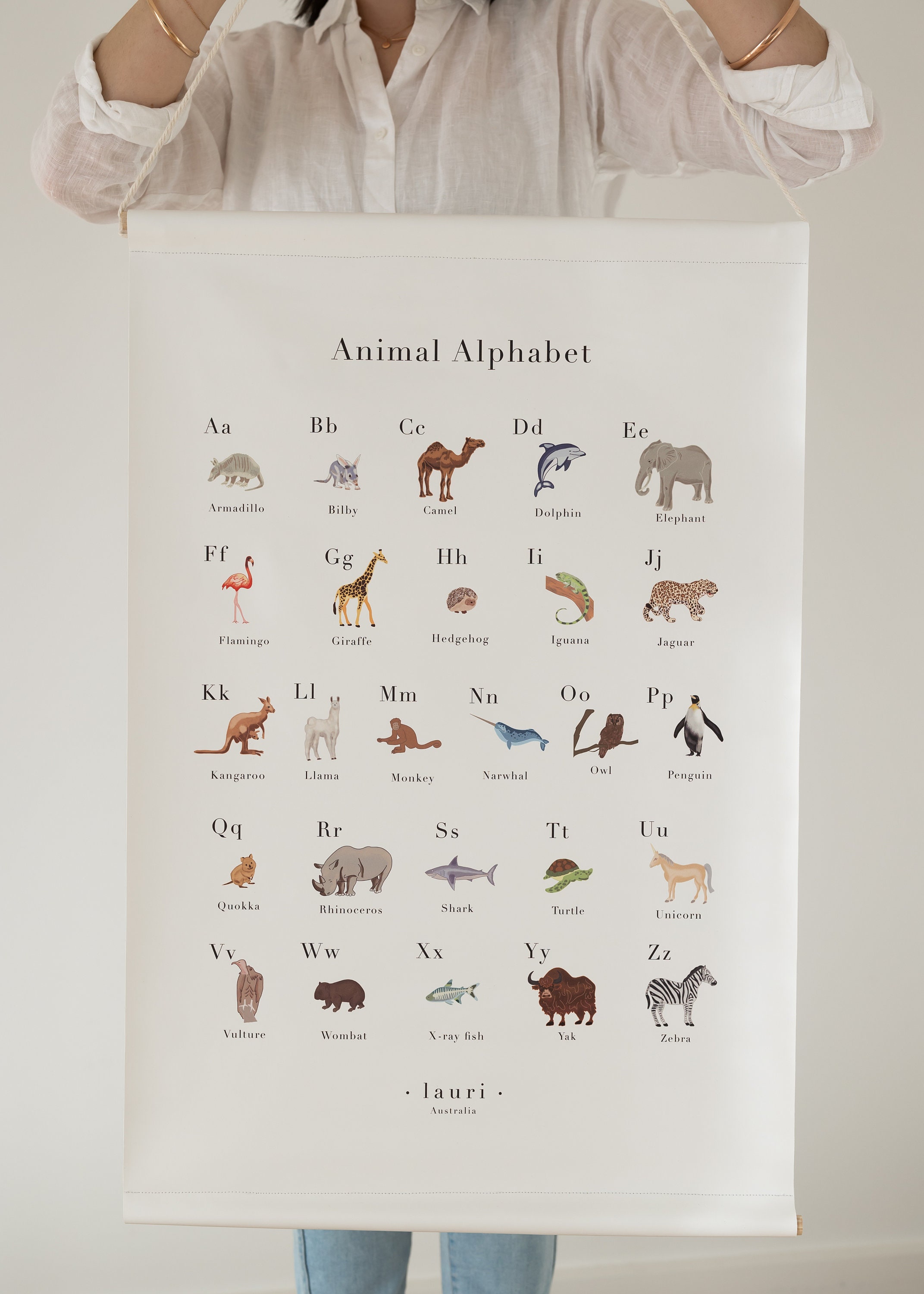 Vegan Leather Poster for Kids Nursery Blooms Flower or Animal - Etsy