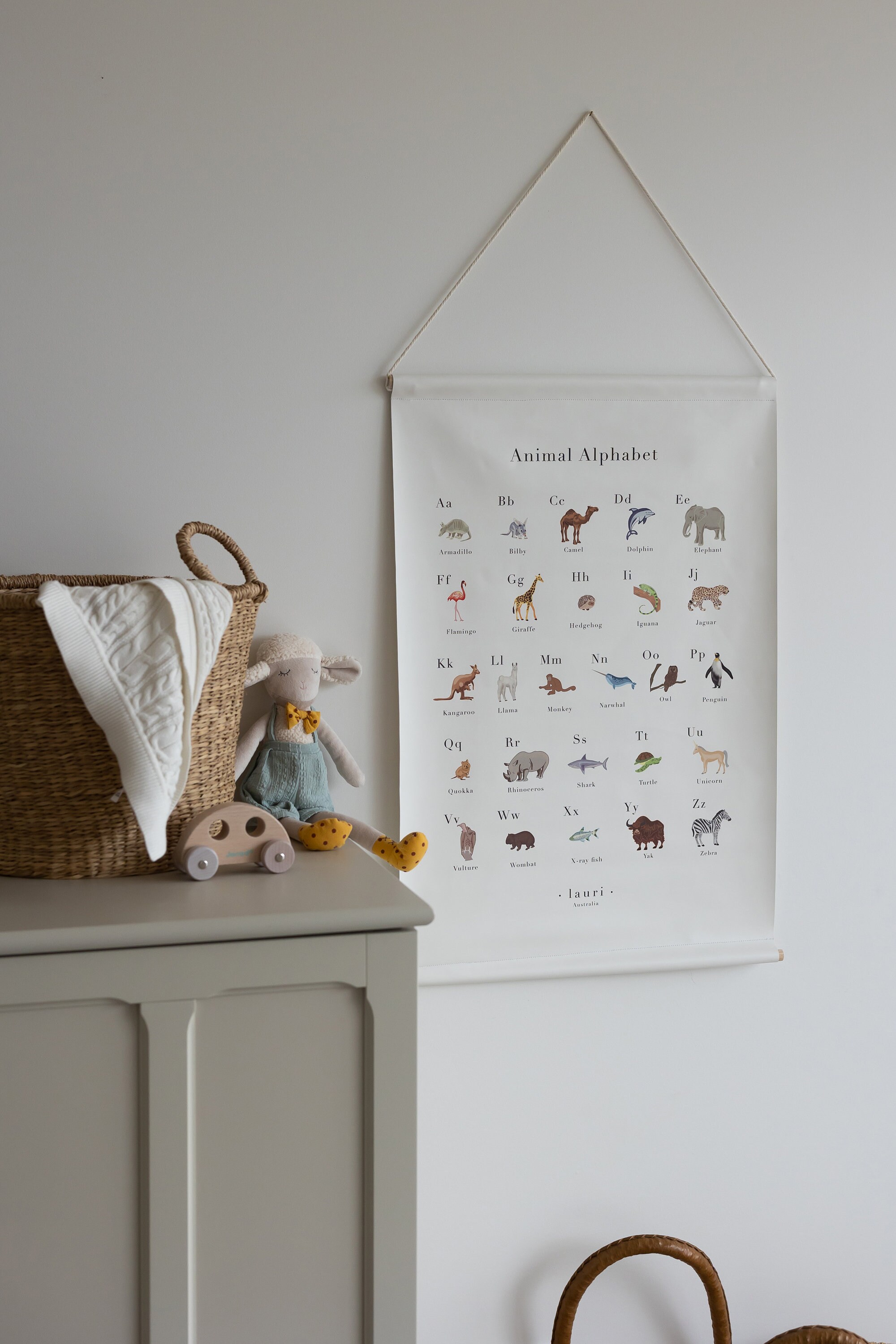 Vegan Leather Poster for Kids Nursery Blooms Flower or Animal - Etsy