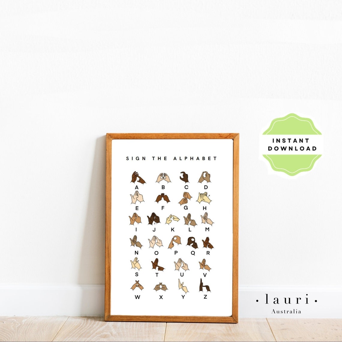Auslan Sign Language Alphabet Poster, BSL, Educational Posters ...