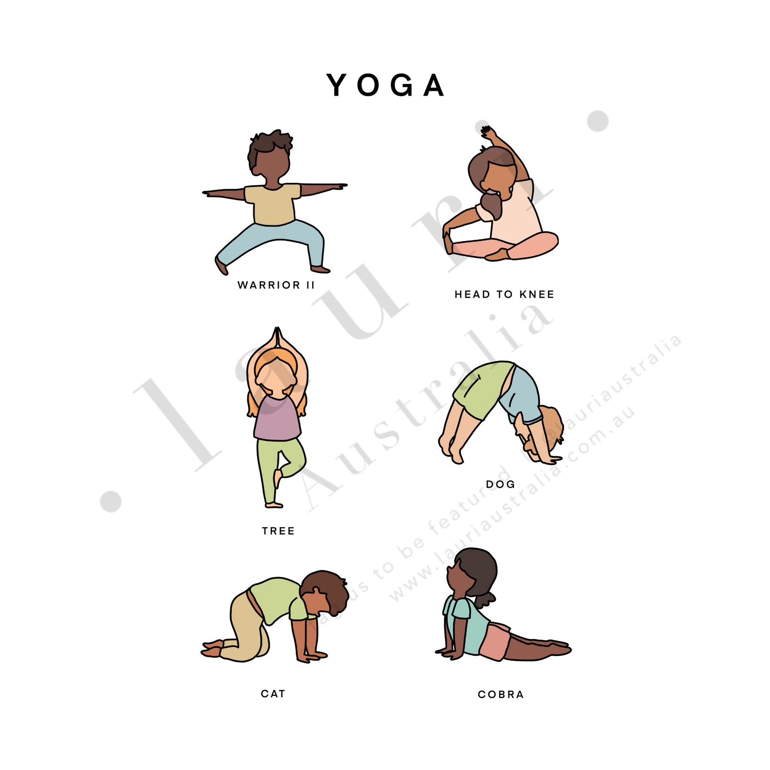 Kids Yoga Poster Calming Corner Print Calming Techniques - Etsy