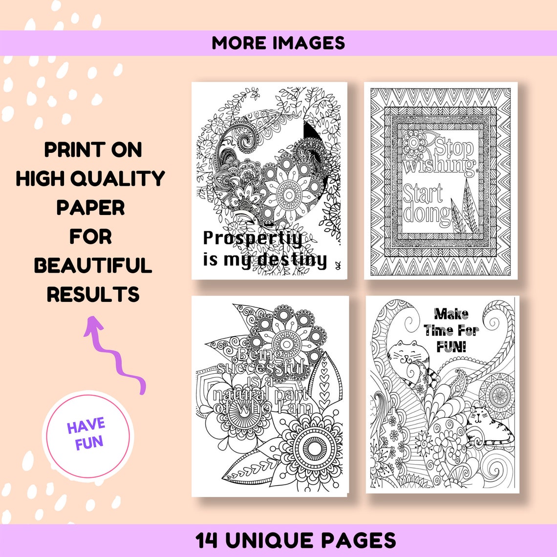 My Happy Place Coloring Book - Etsy