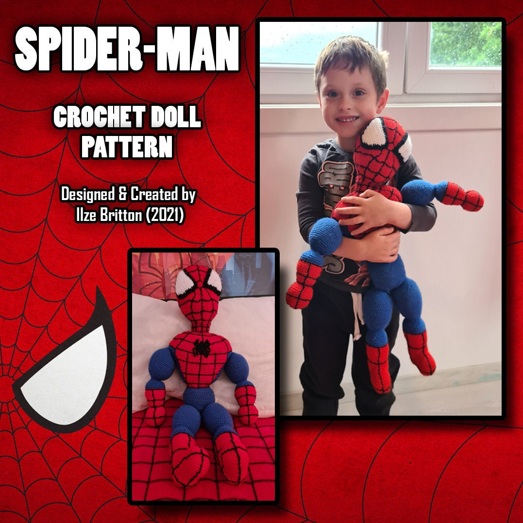 Spider-man Crochet Doll Pattern - Etsy UK