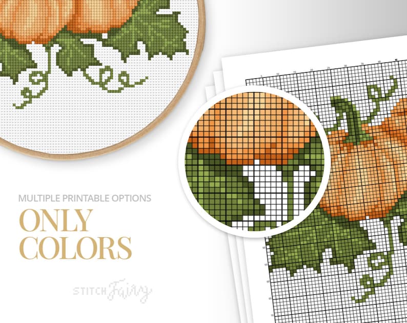 Pumpkins Cross Stitch Pattern Instant Download PDF Counted - Etsy