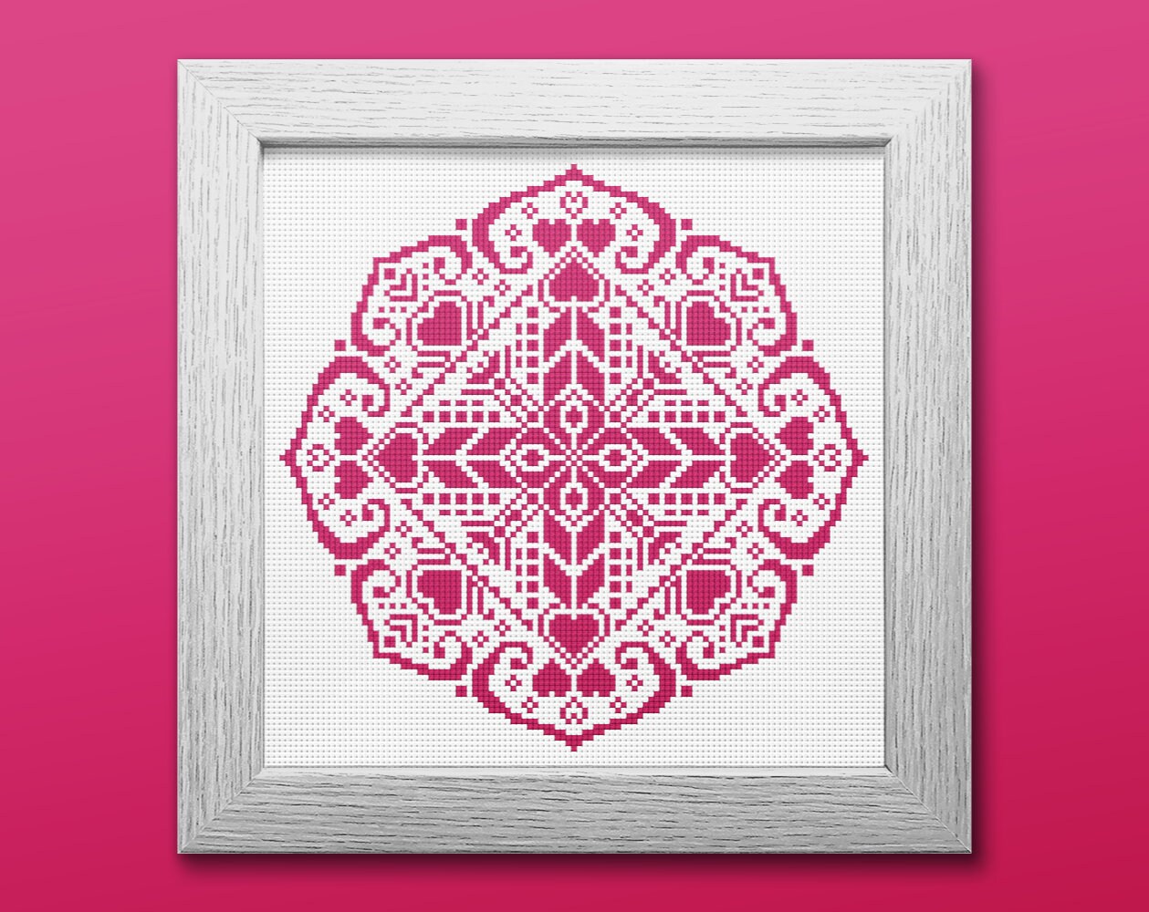 Mandala Cross Stitch Pattern Instant Download PDF Counted | Etsy