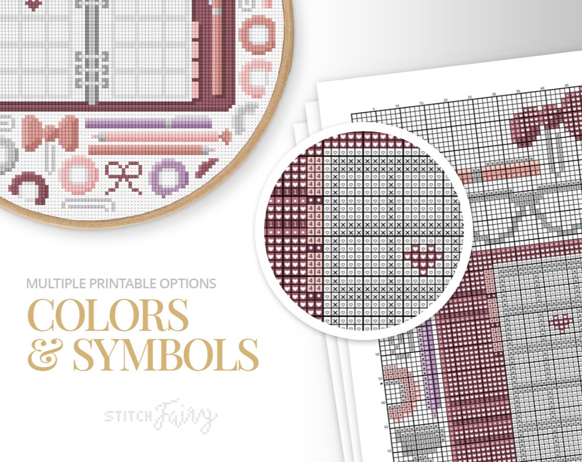 Planner Cross Stitch Pattern Planner Pattern Stationery - Etsy