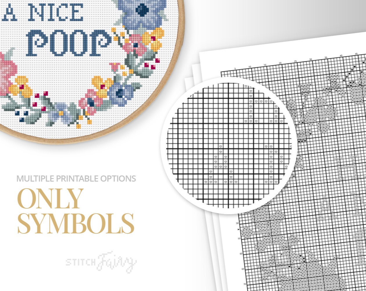Have A Nice Poop Cross Stitch Pattern Instant Download PDF - Etsy