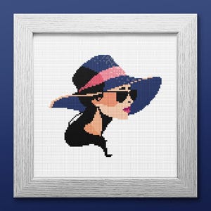 Classy Woman Cross Stitch Pattern, Instant Download PDF, Counted Cross ...