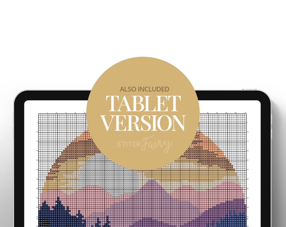 Mountain Sunrise Cross Stitch Pattern Sunset Pattern - Etsy