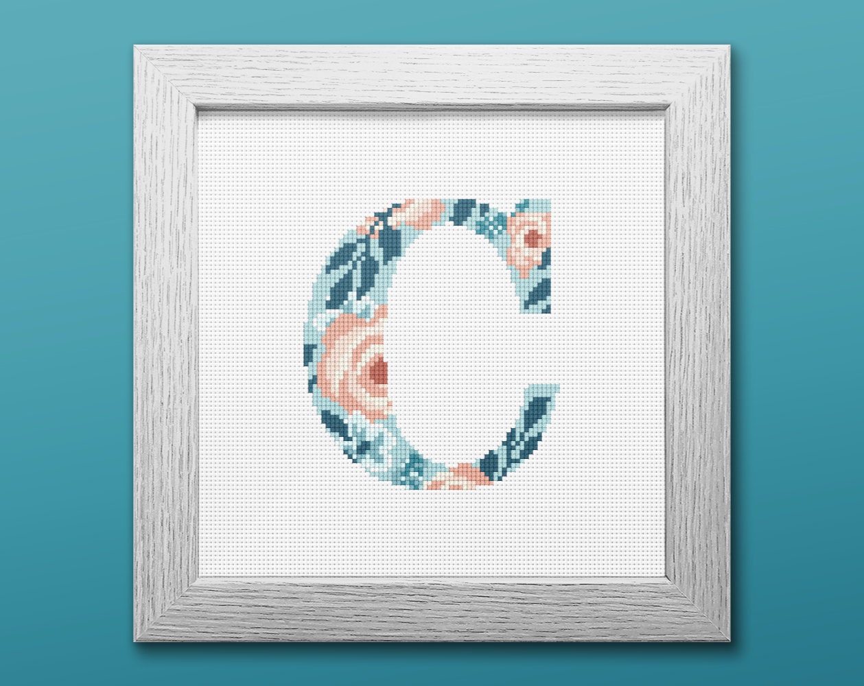 Letter C Monogram Cross Stitch Pattern, Instant Download PDF, Counted ...