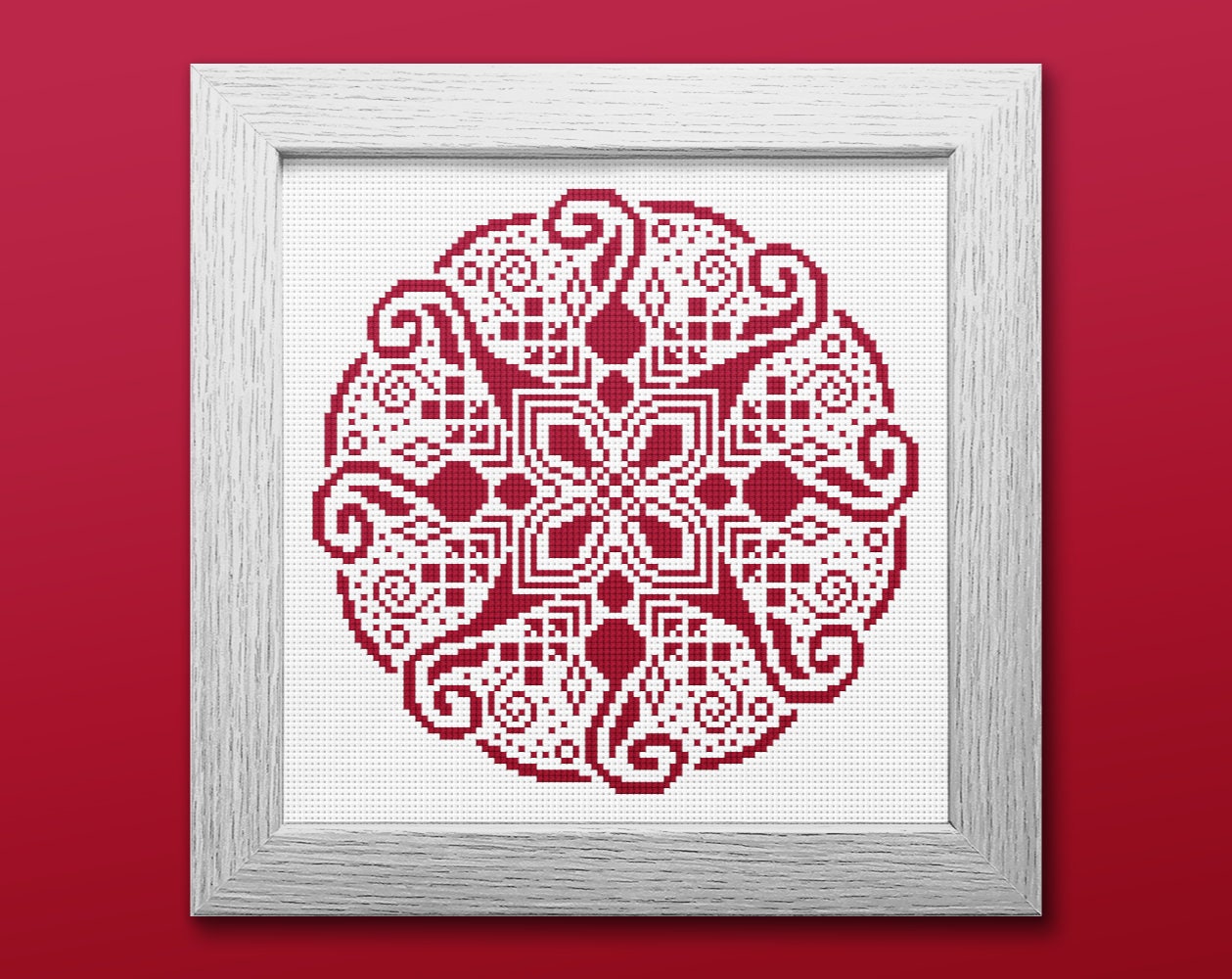 Mandala Cross Stitch Pattern Instant Download PDF Counted - Etsy