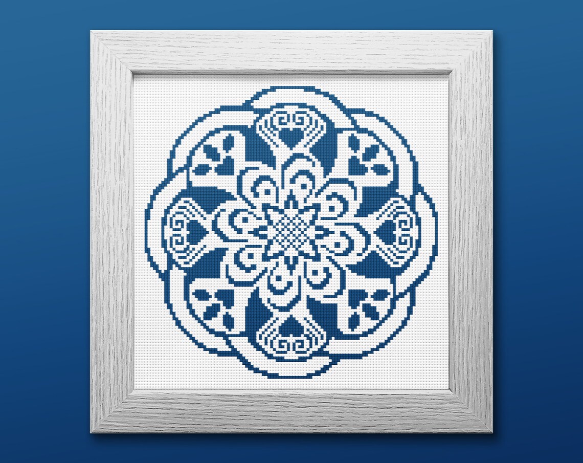 Mandala Cross Stitch Pattern Instant Download PDF Counted - Etsy