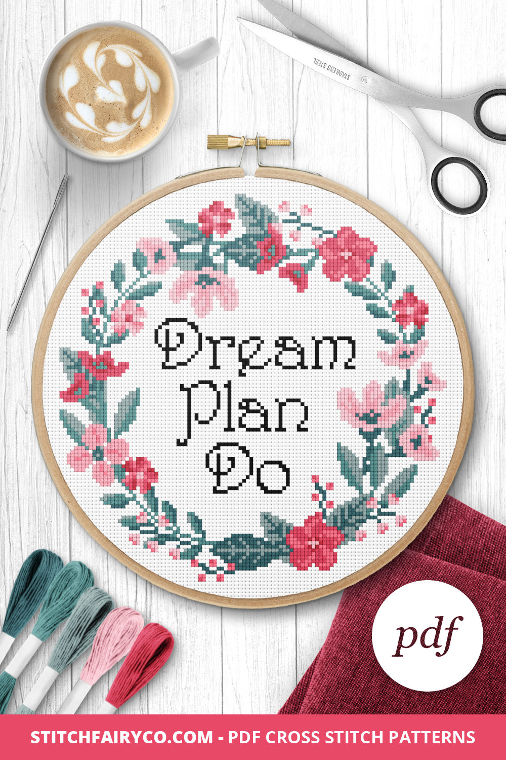 Dream Plan Do Cross Stitch Pattern Instant Download PDF - Etsy