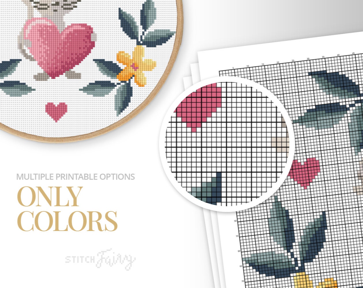 Valentines Cross Stitch Pattern Instant Download PDF Counted | Etsy