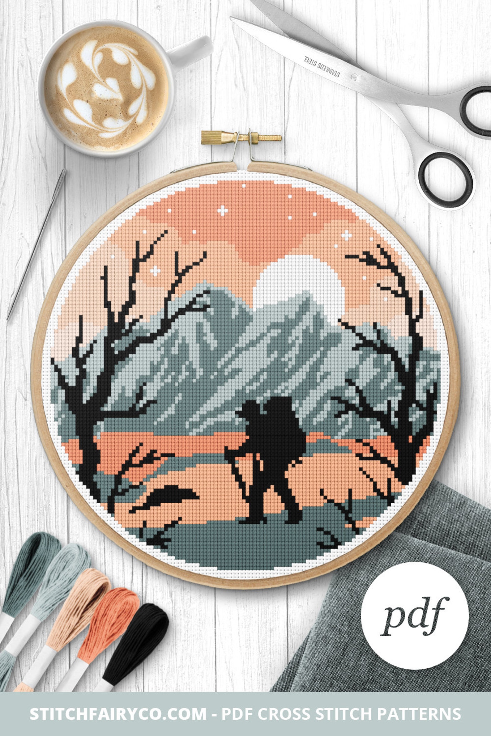 Hiker Cross Stitch Pattern Instant Download PDF Counted - Etsy