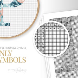 Letter P Monogram Cross Stitch Pattern, Instant Download PDF, Counted ...