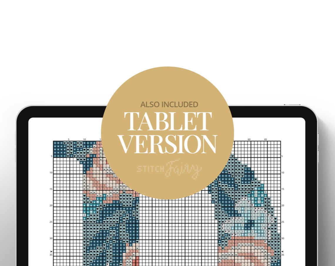 Letter D Monogram Cross Stitch Pattern, Instant Download PDF, Counted ...
