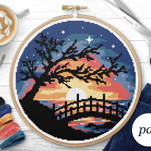 Landscape Cross Stitch Pattern - Etsy