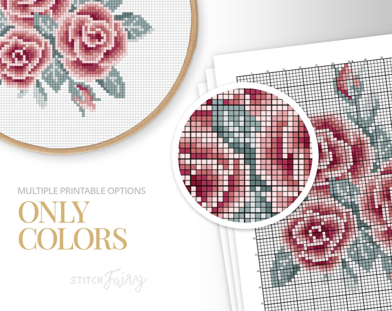 Frozen Roses Cross Stitch Pattern Instant Download PDF | Etsy