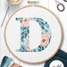 Letter D Monogram Cross Stitch Pattern, Instant Download PDF, Counted ...
