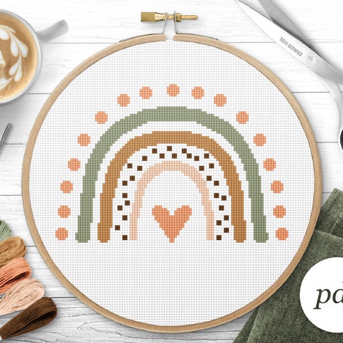 Boho Woman Cross Stitch Pattern Modern Embroidery Design - Etsy