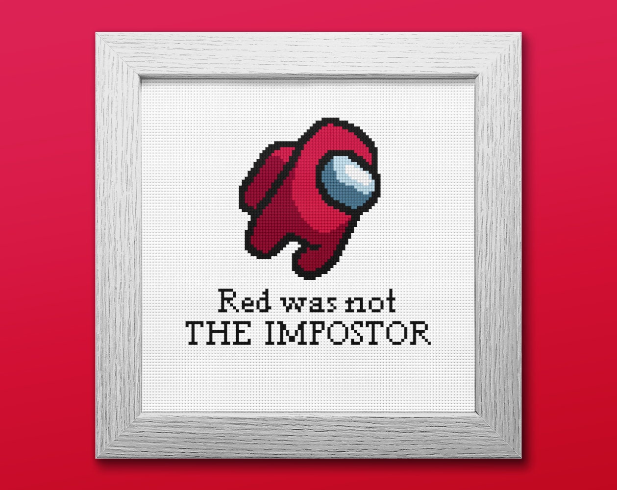 Red Was Not the Impostor Cross Stitch Pattern, Instant Download PDF ...