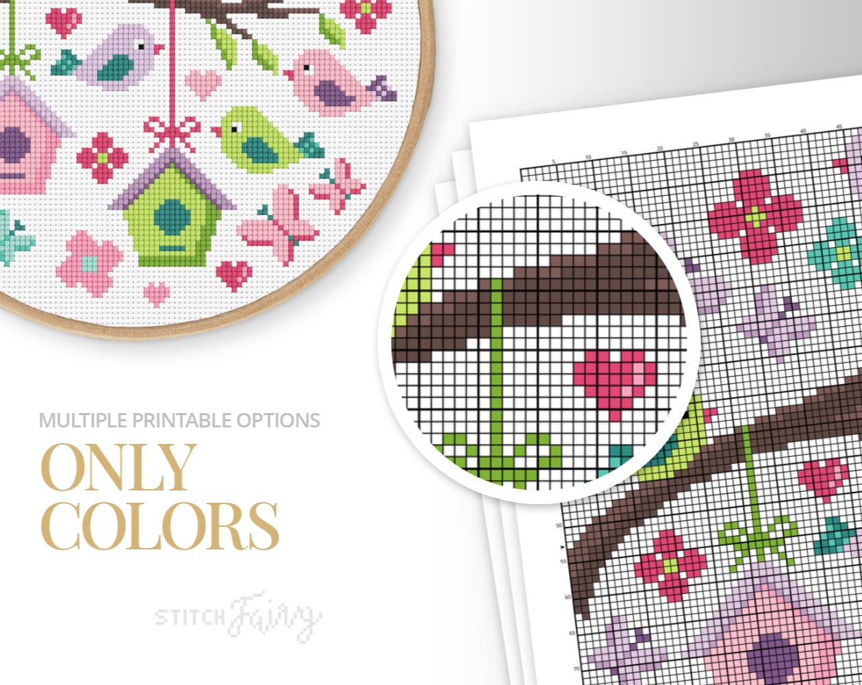 Bird Houses Cross Stitch Pattern Instant Download PDF | Etsy