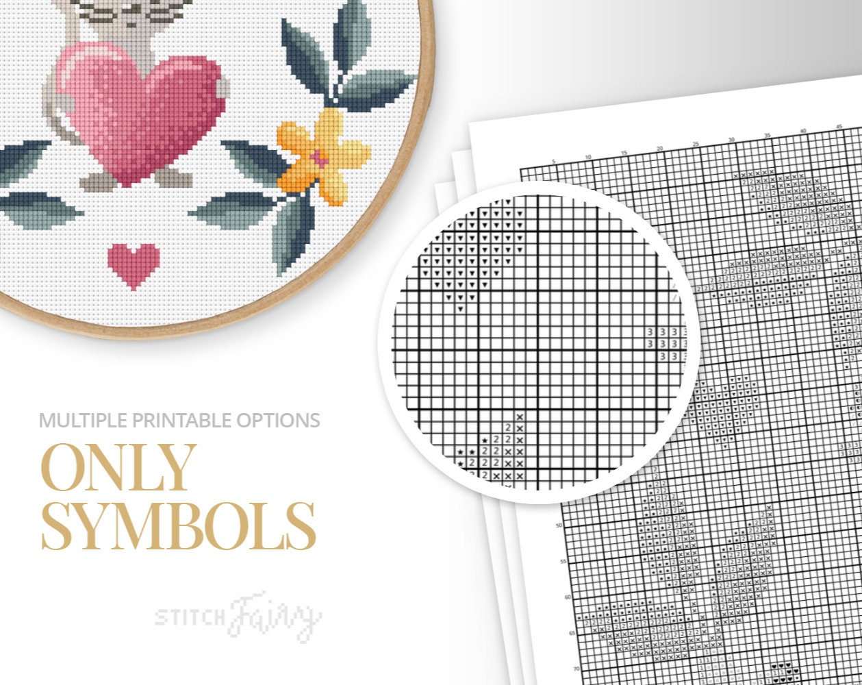 Valentines Cross Stitch Pattern Instant Download PDF Counted - Etsy