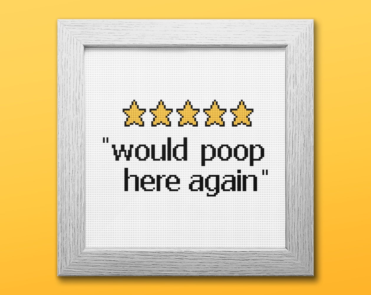 Poop Cross Stitch Pattern, Instant Download PDF, Counted Cross Stitch ...