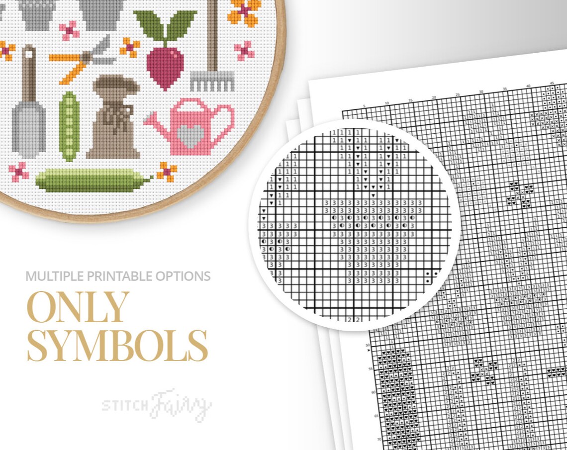 Gardening Cross Stitch Pattern Instant Download PDF Counted - Etsy