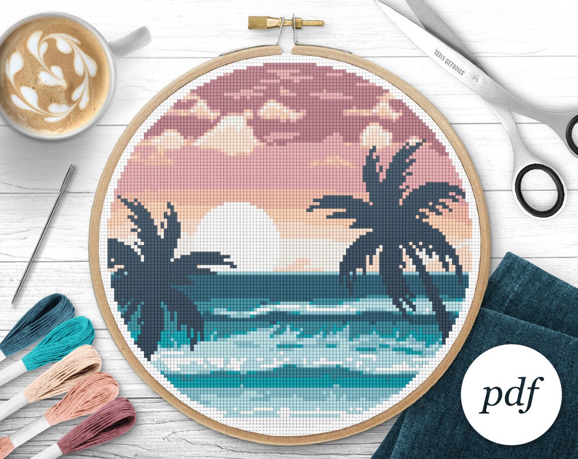 Ocean Cross Stitch Pattern Instant Download PDF Counted - Etsy