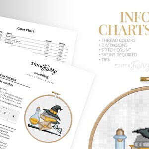 Wizarding Stitch Pattern, Instant Download PDF, Counted Cross Stitch ...