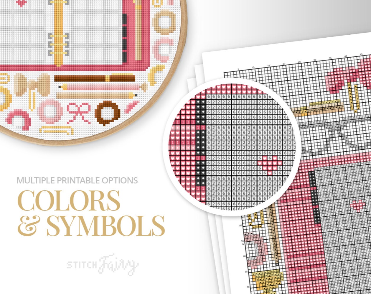 Planner Cross Stitch Pattern Instant Download PDF Counted - Etsy