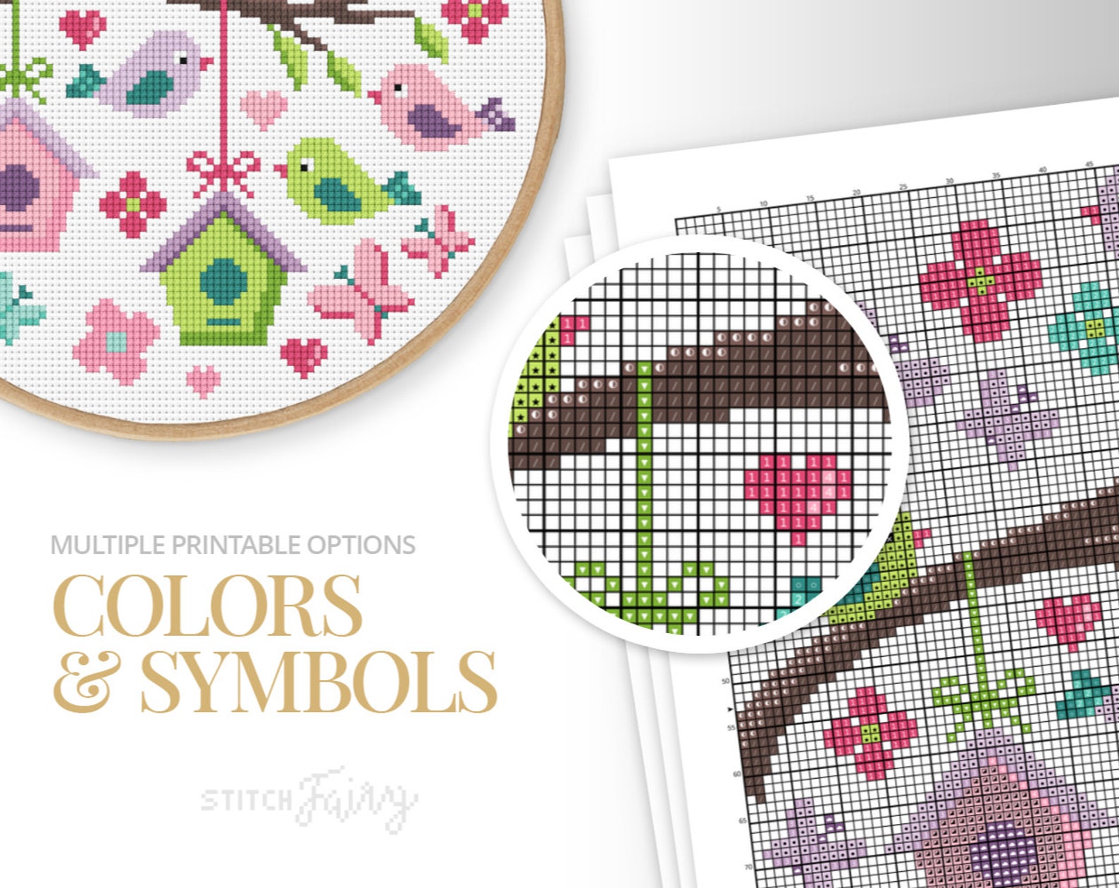 Bird Houses Cross Stitch Pattern Instant Download PDF | Etsy