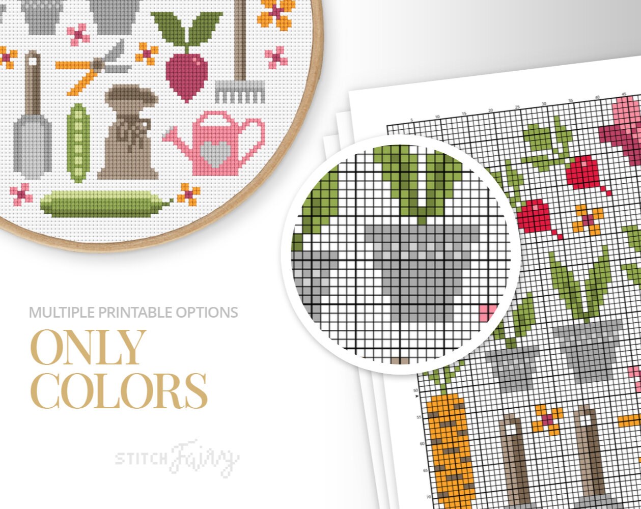 Gardening Cross Stitch Pattern Instant Download PDF Counted - Etsy