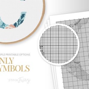 Letter C Monogram Cross Stitch Pattern, Instant Download PDF, Counted ...