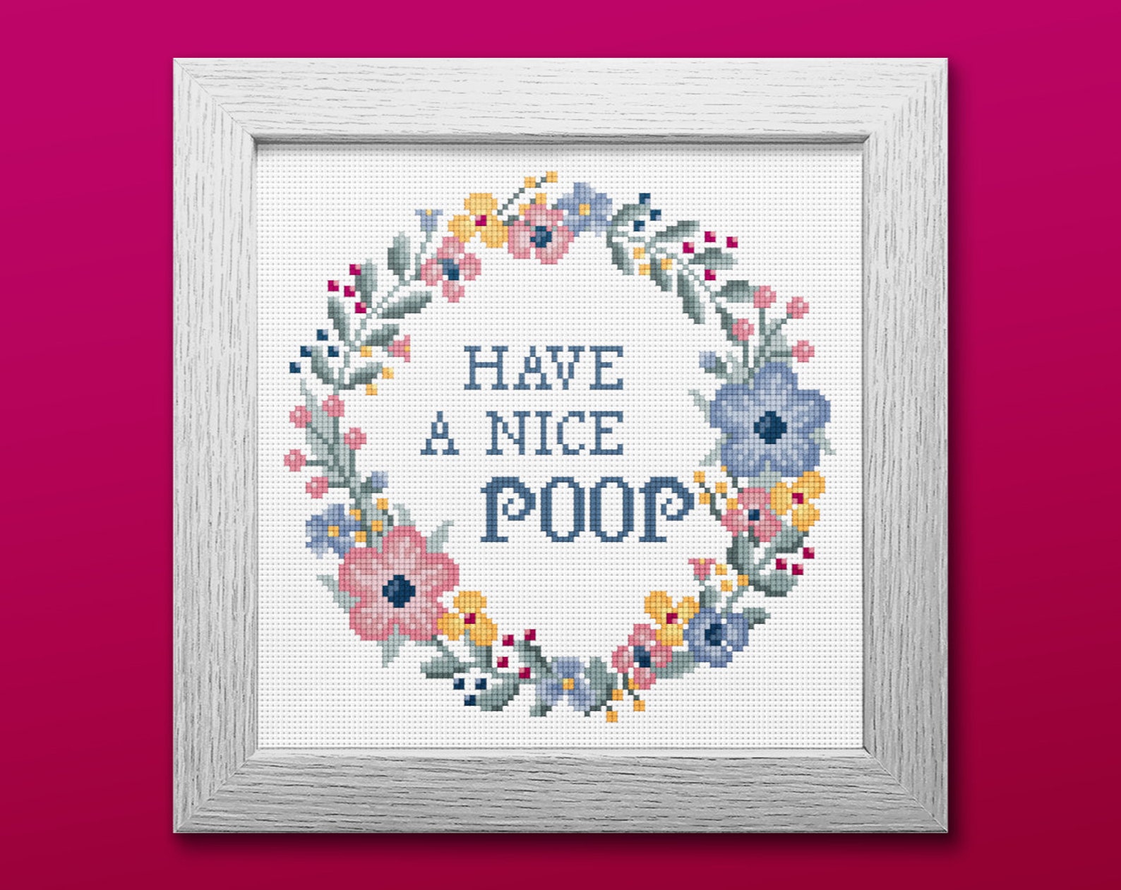 Have A Nice Poop Cross Stitch Pattern Instant Download PDF - Etsy