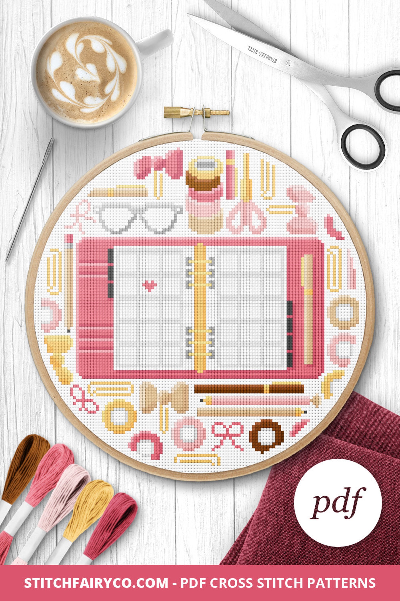 Planner Cross Stitch Pattern, Instant Download PDF, Counted Cross ...
