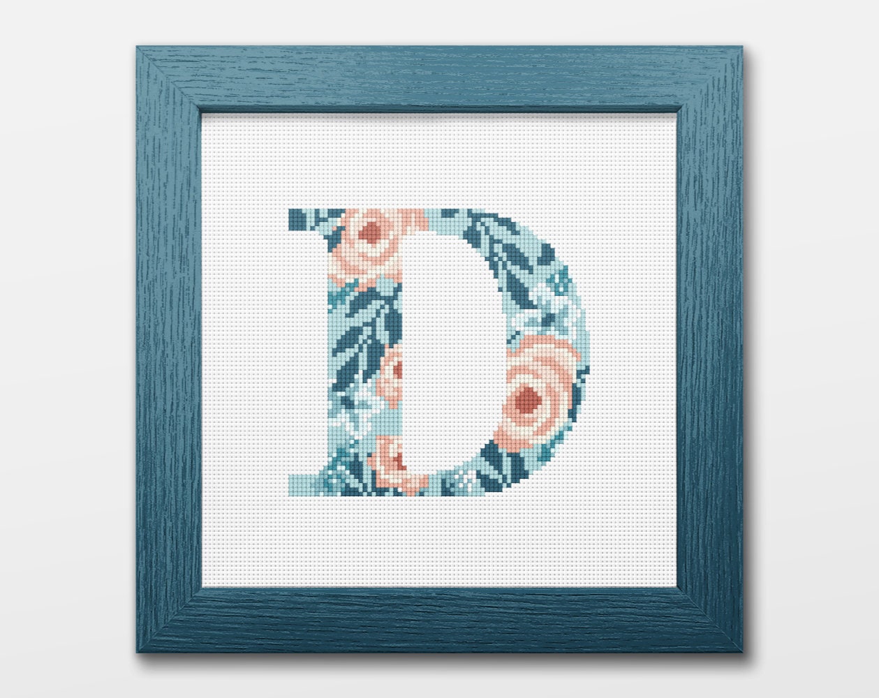 Letter D Monogram Cross Stitch Pattern, Instant Download PDF, Counted ...