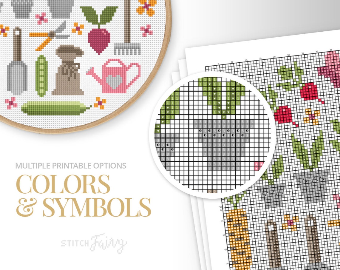 Gardening Cross Stitch Pattern Instant Download PDF Counted - Etsy