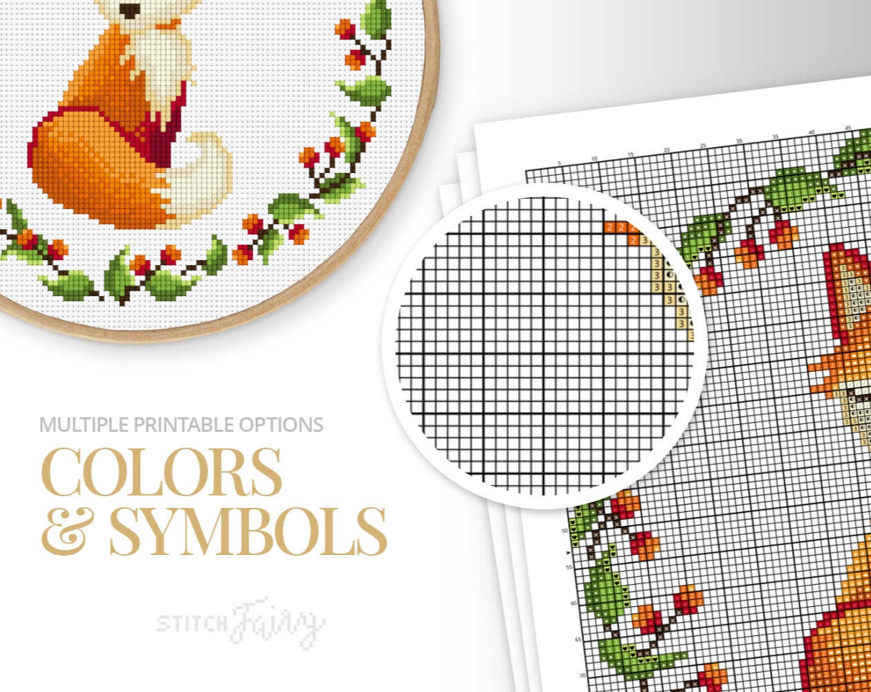 Little Fox Cross Stitch Pattern, Instant Download PDF, Counted Cross ...