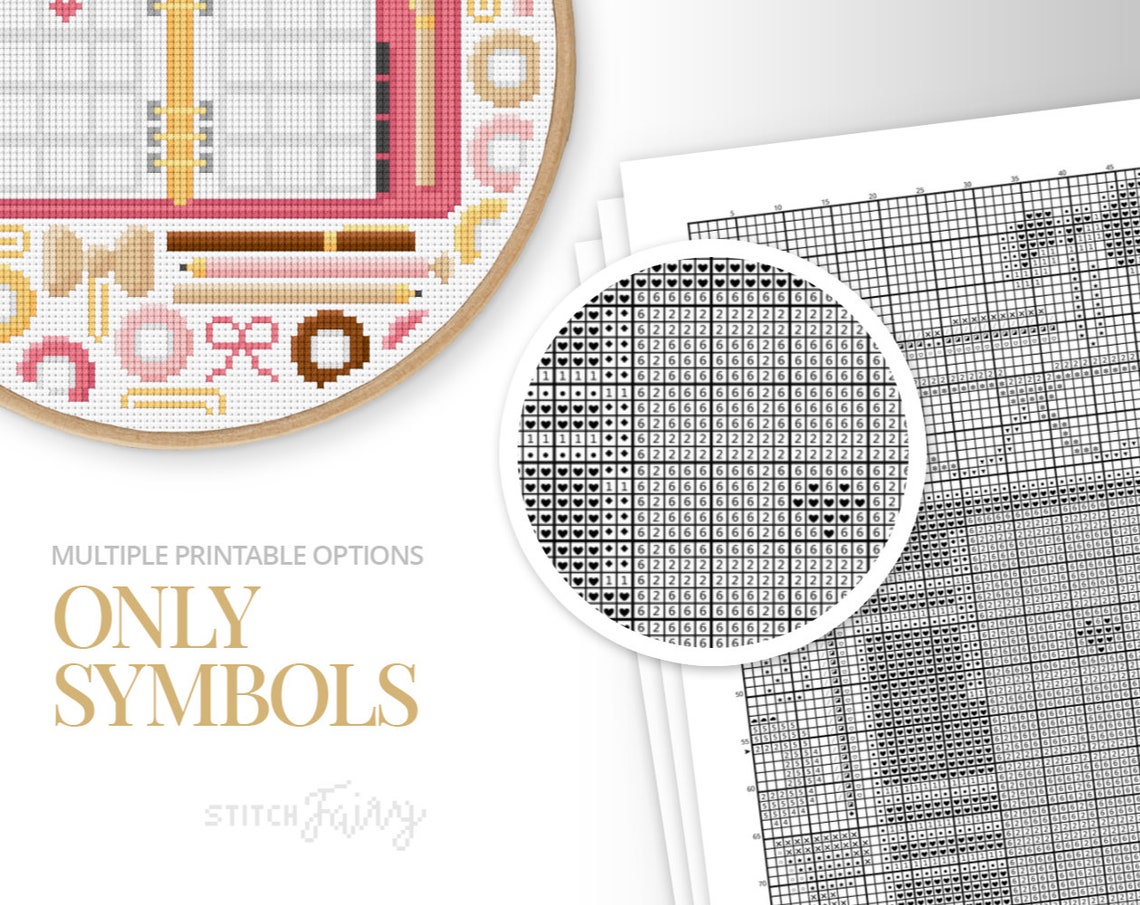 Planner Cross Stitch Pattern Instant Download PDF Counted - Etsy