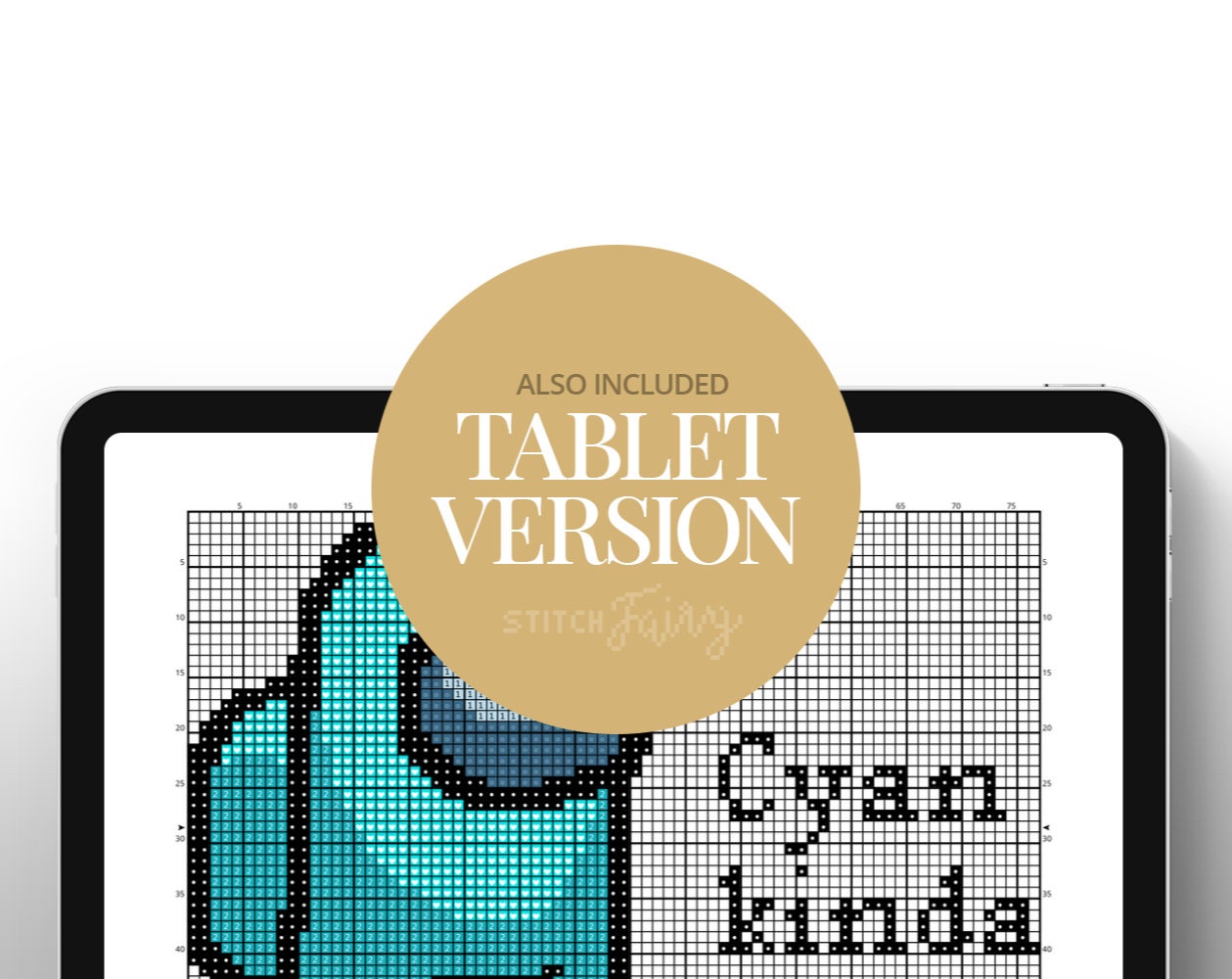 Cyan Kinda Sus Cross Stitch Pattern Instant Download PDF - Etsy