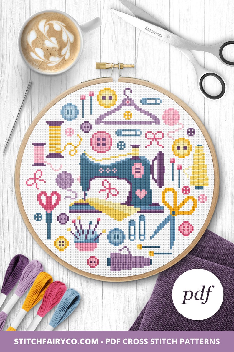 Sewing Cross Stitch Pattern Instant Download PDF Counted - Etsy