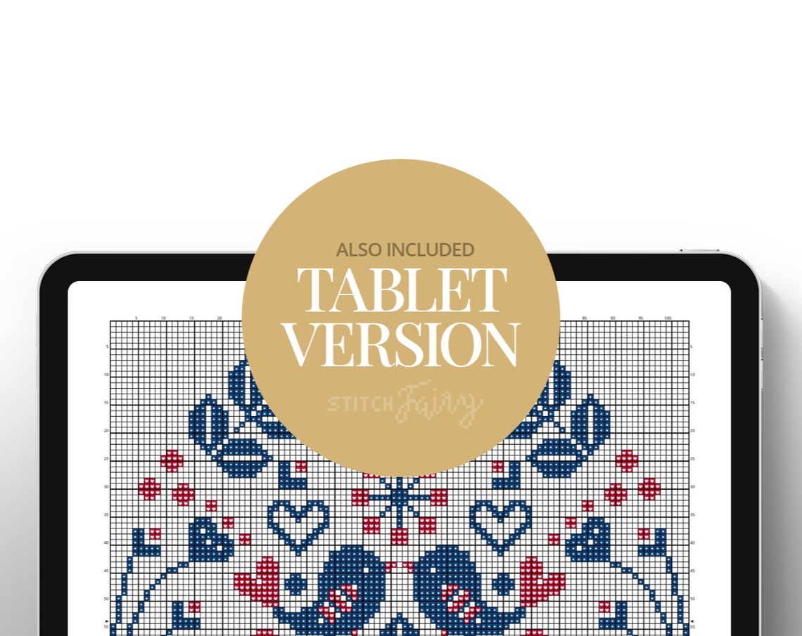 Folk Cross Stitch Pattern Instant Download PDF Counted Cross | Etsy