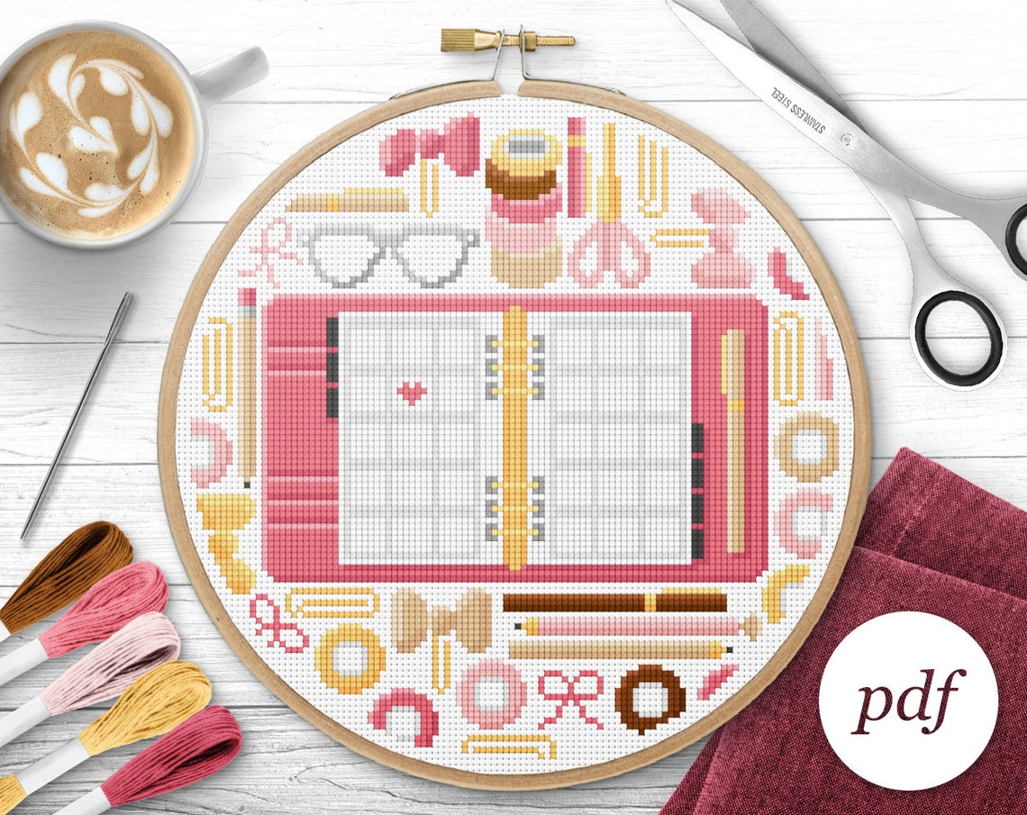Planner Cross Stitch Pattern, Instant Download PDF, Counted Cross ...