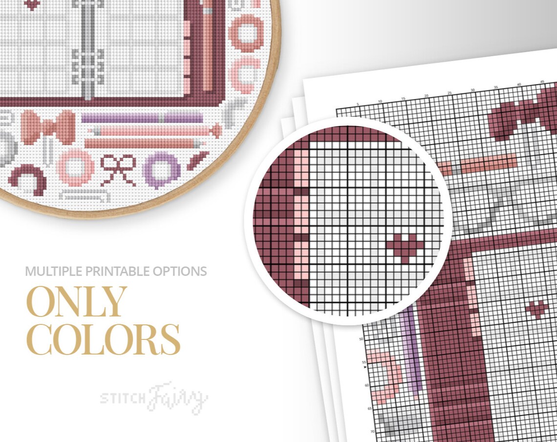 Planner Cross Stitch Pattern Planner Pattern Stationery - Etsy