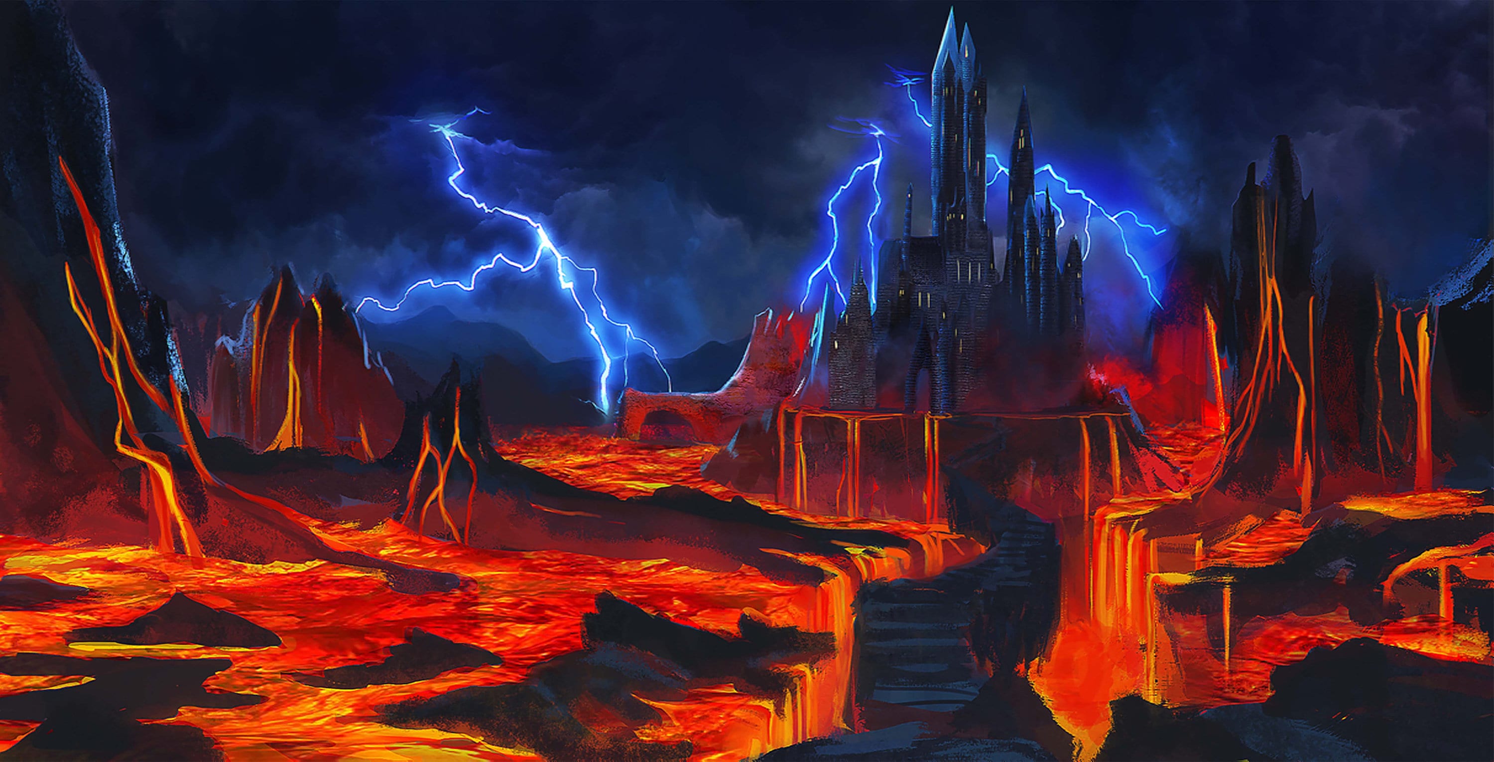 Fantasy lava castle | Etsy