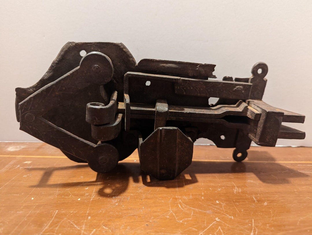17th Century Large Door Lock Wrought Iron - Etsy